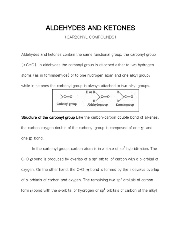 Aldehydes and Ketones Final | PDF | Aldehyde | Ketone
