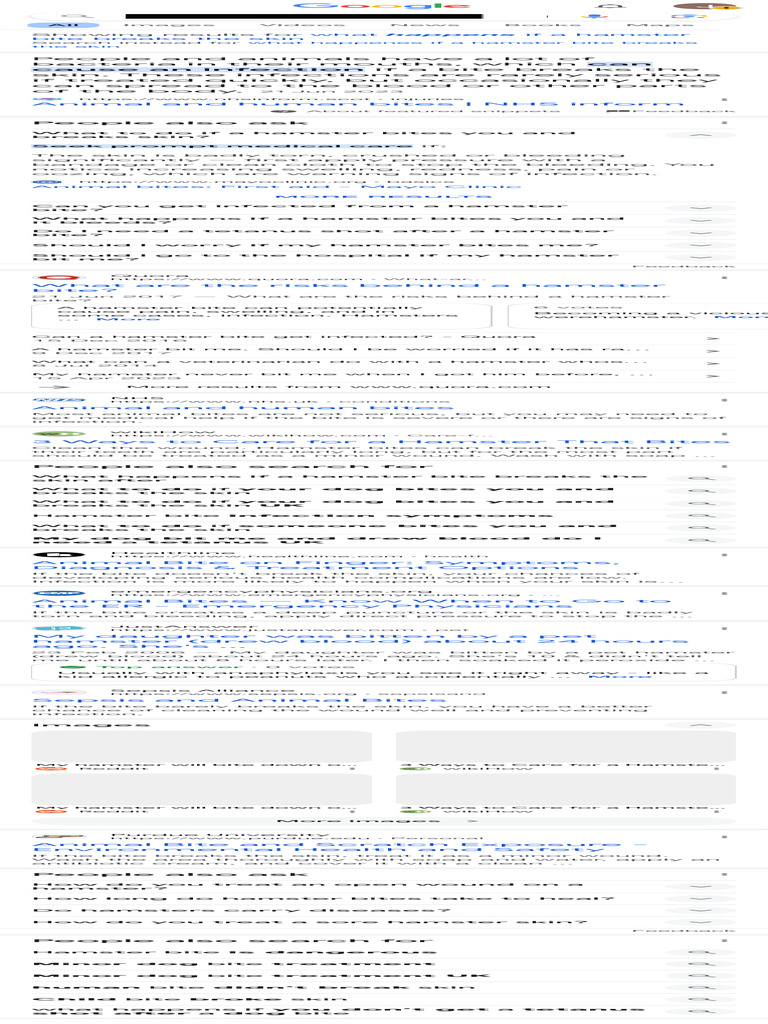 What Happenes If A Hamster Bite Breaks The Skin - Google Search | PDF ...
