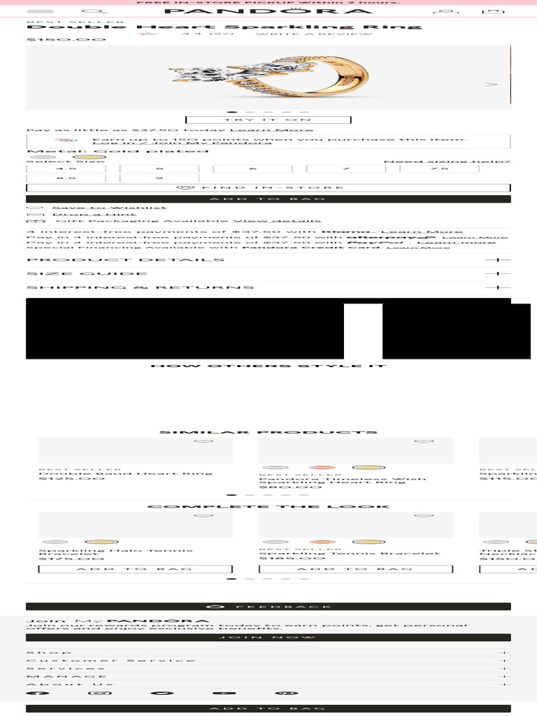 Double Heart Sparkling Ring - Best Seller | PDF