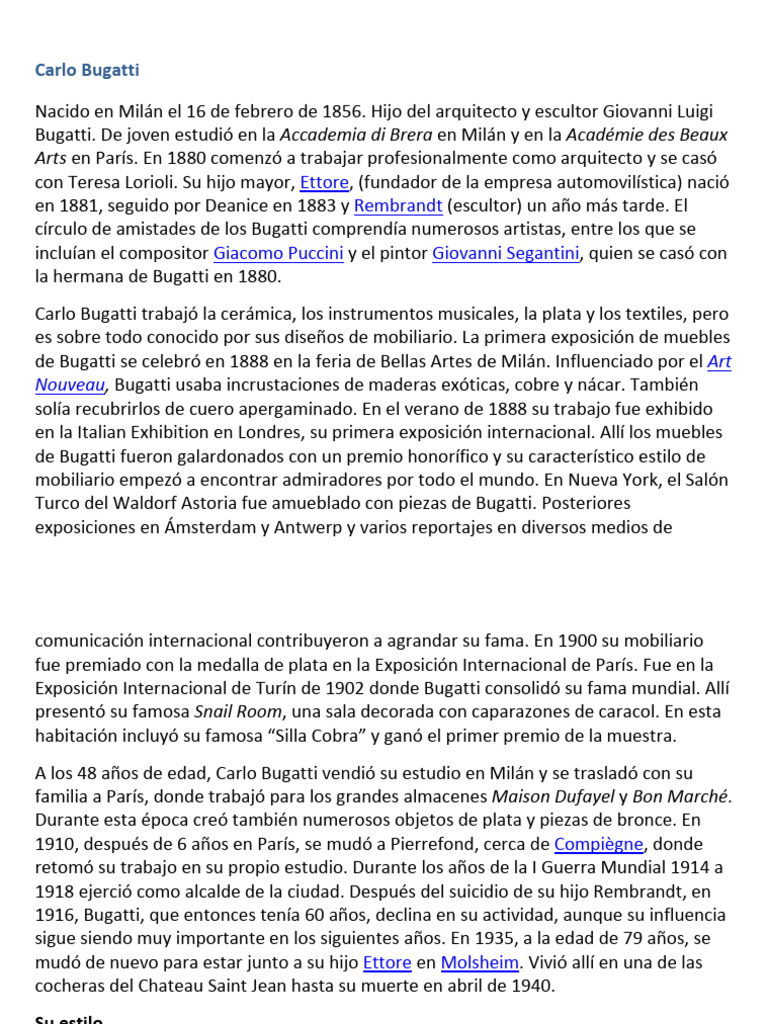 6carlo Bugatti | PDF