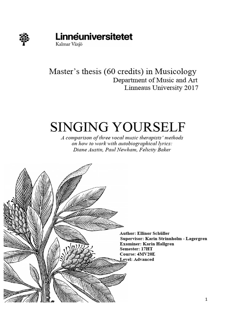 Vocal Therapy: Autobiographical Methods | PDF | Psychotherapy | Singing