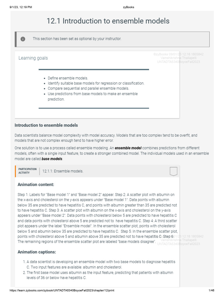 Zybooks 12 | PDF | Prediction | Machine Learning