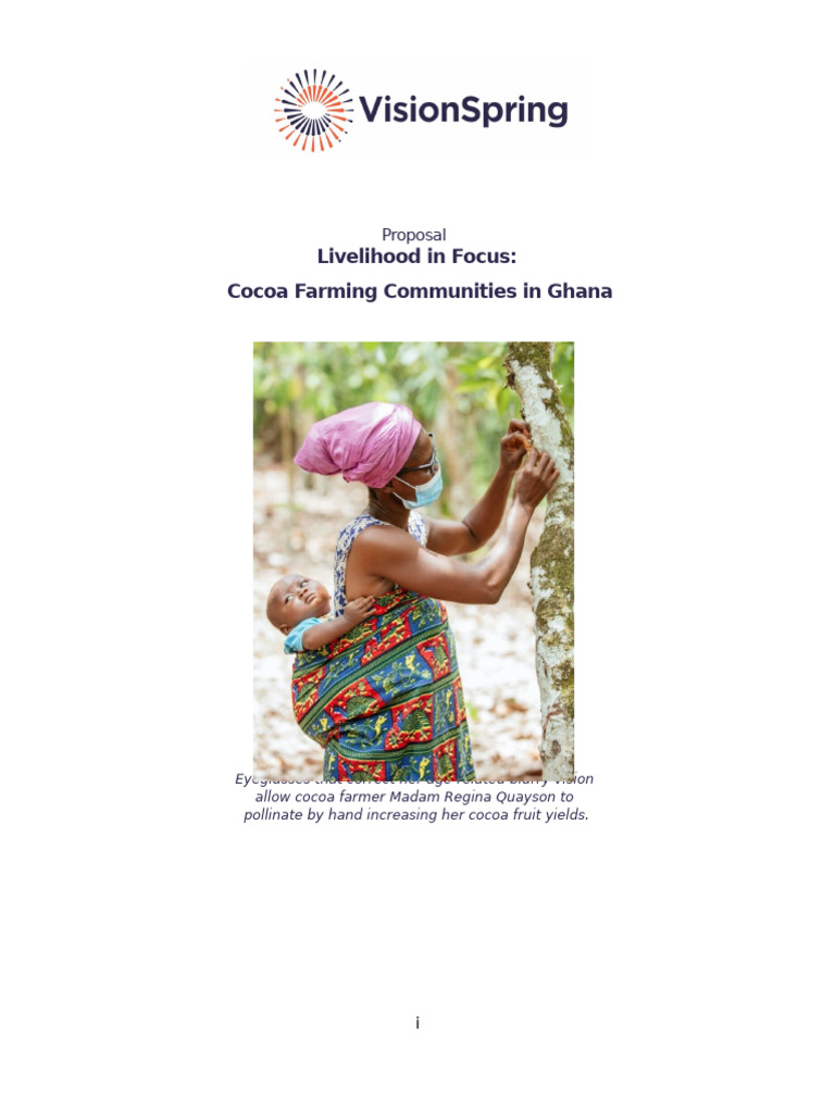 Livelihood in Focus Ghana Draft Proposal | PDF | Glasses | Cocoa Bean