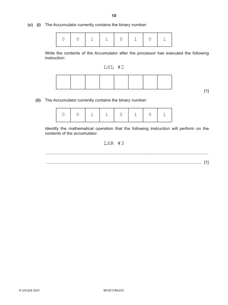 Binary Accumulator Operations Explained | PDF