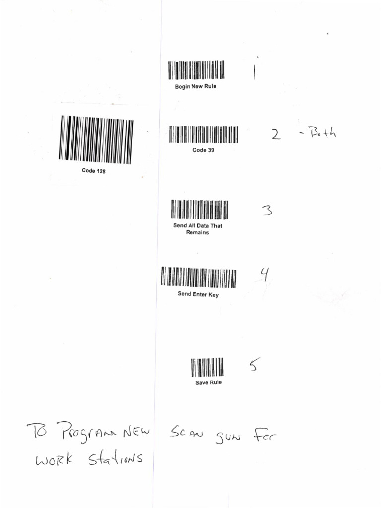 Scan Gun Program Barcodes | PDF