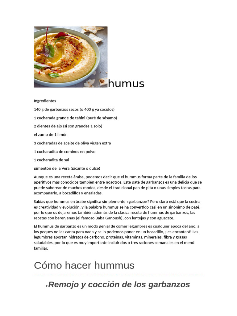 Recetas Fáciles de Hummus y Zumos | PDF | Tarta de queso | Queso