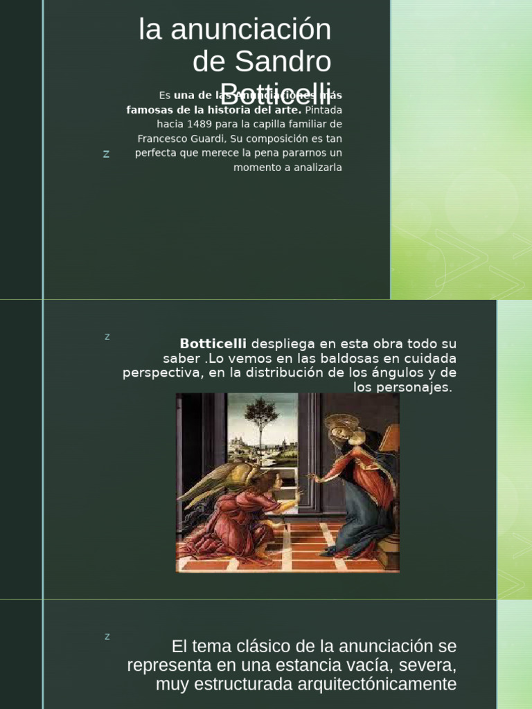 La Anunciación de Sandro Botticelli | PDF