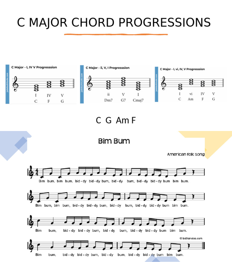 C major chord progressions | PDF