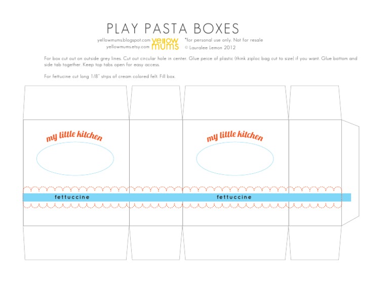 YellowMums - Pasta Boxes Fettucine | PDF