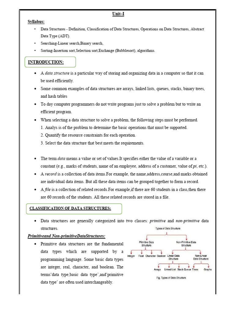 unit 1 | PDF | Queue (Abstract Data Type) | Data Structure