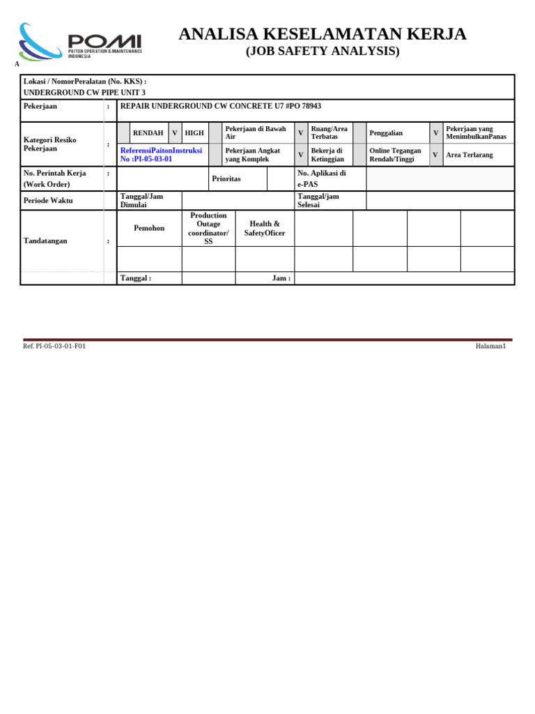 JSA Repair Underground CW Concrete U7 REV02 | PDF