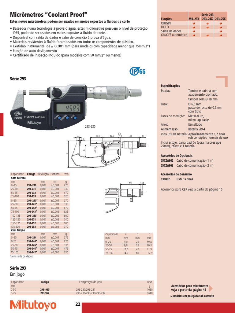 Micrômetros externos digitais | PDF