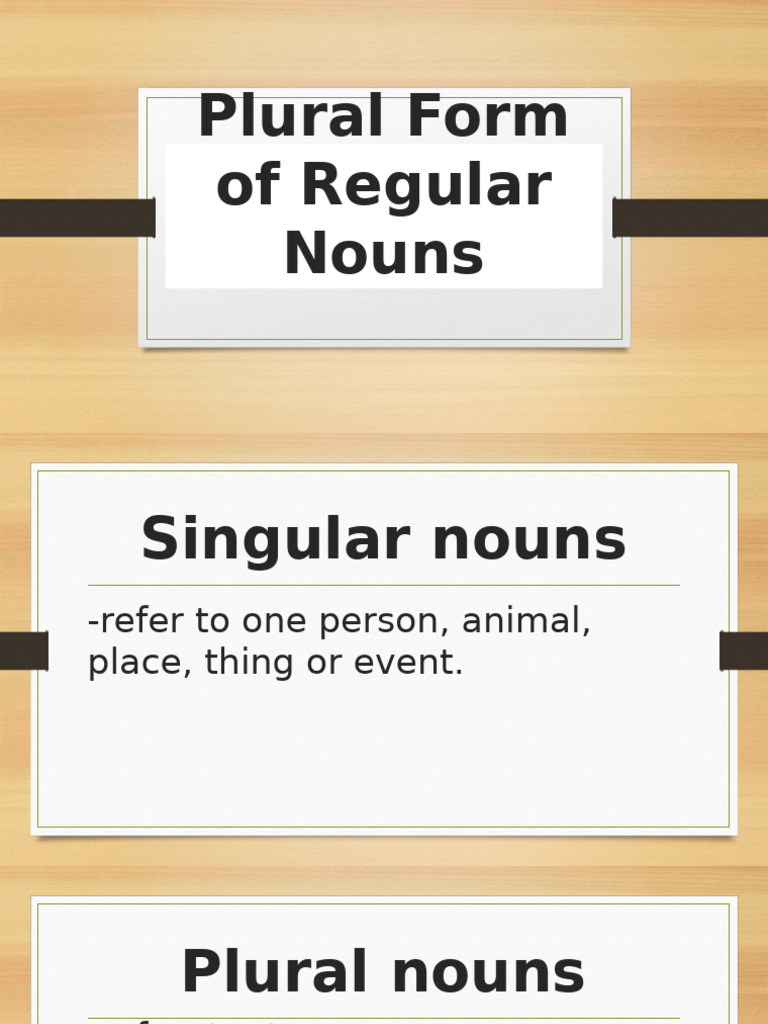 Regular Plural Noun Formation Guide | PDF