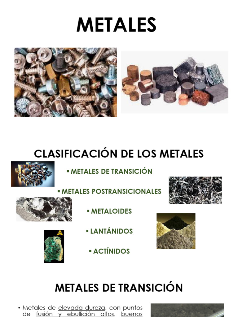 Clase 4 Metales | PDF | Rieles | Metales de transición
