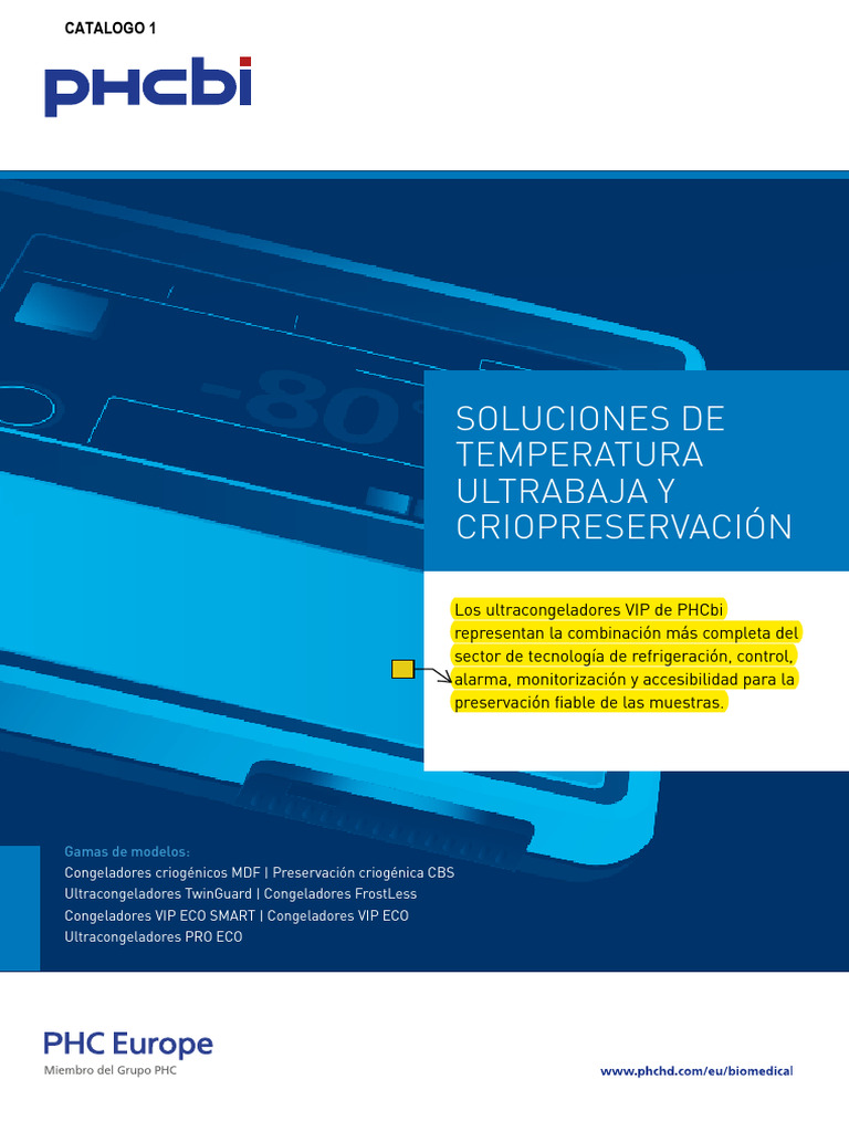PHCbi ULT - Brochure 211024 LR ES | PDF | Calidad (comercial) | Célula ...