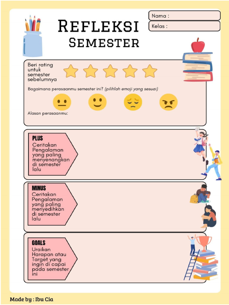 Format Refleksi Semester | PDF