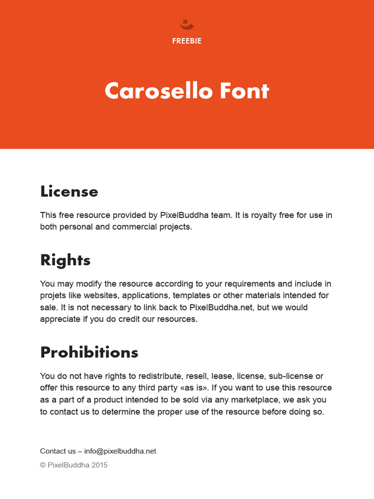 Carosello Font License and Usage Guide | PDF