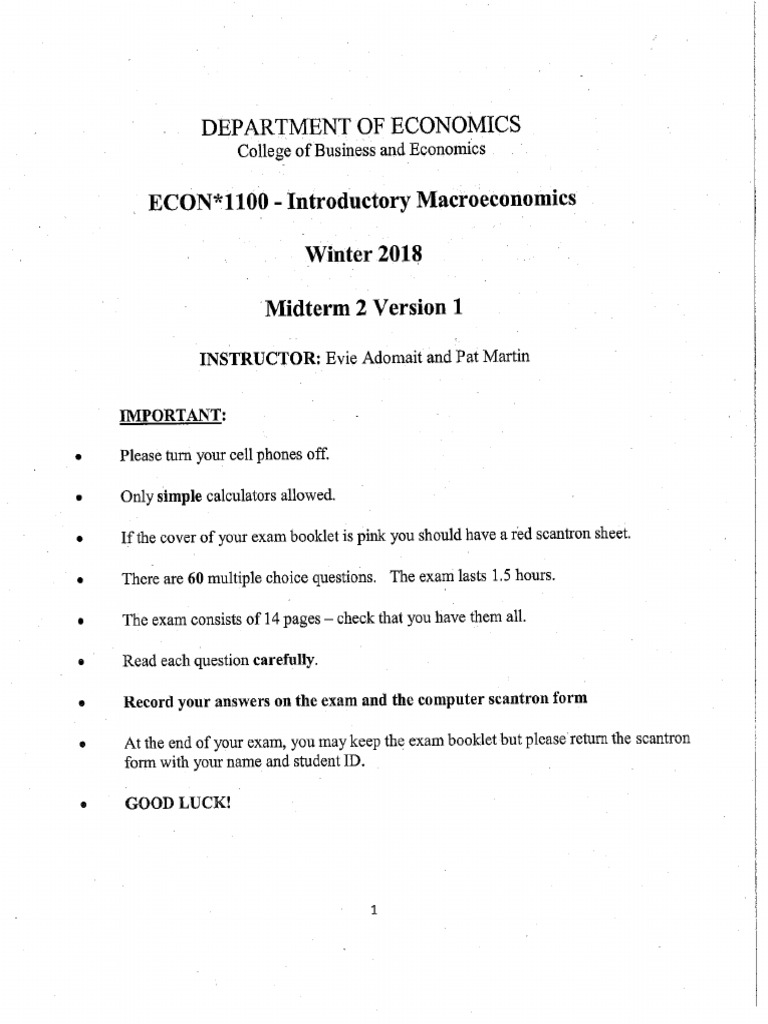 Mock Midterm 2 With Answers1 | PDF