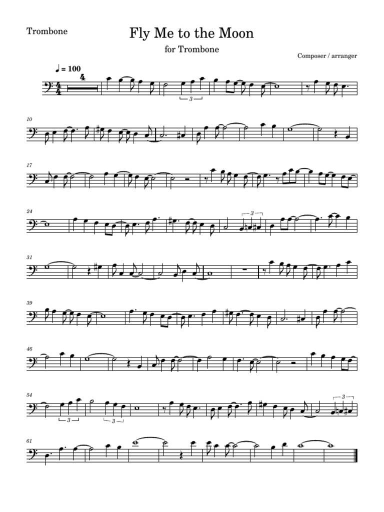 Fly Me To The Moon-Trombone | PDF
