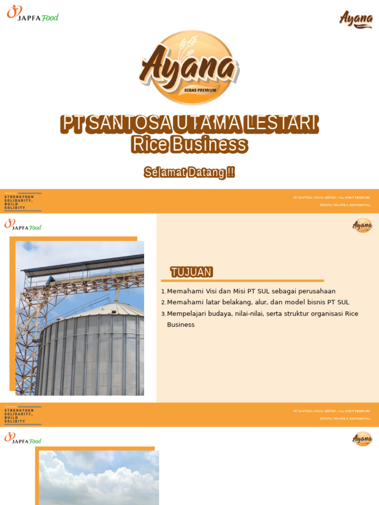 Materi Induction - PT SUL (Rice Business) | PDF