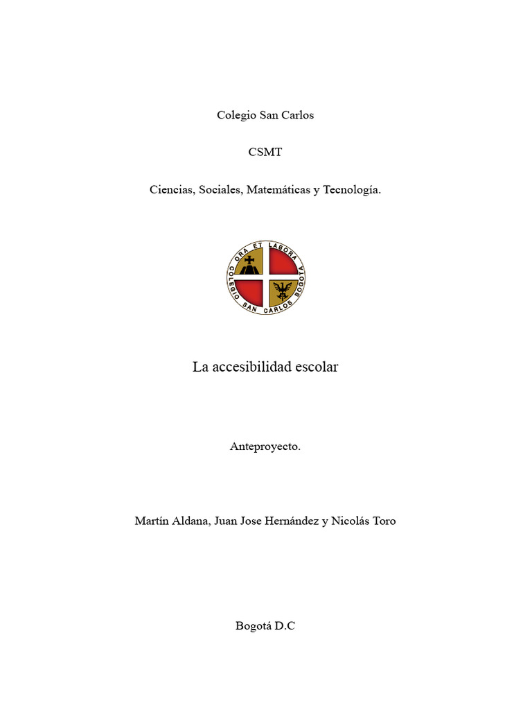 Plantilla de Anteproyecto CSMT 10-1 | PDF | Invalidez