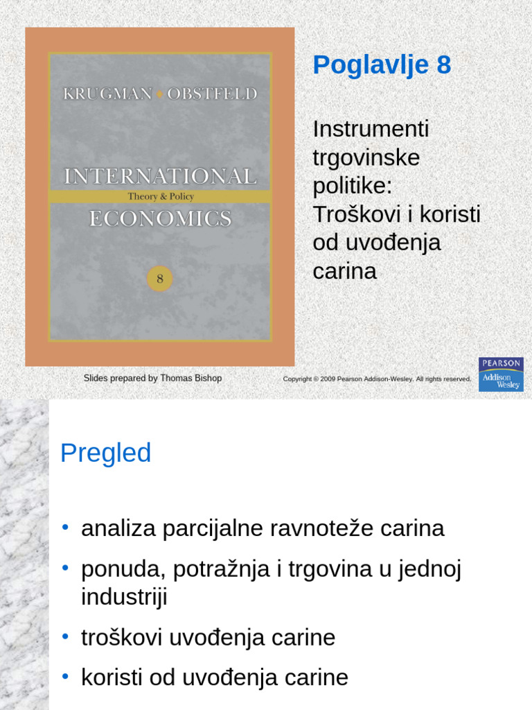 Predavanje 4. Učinci Carina - 2023 - 2024 | PDF