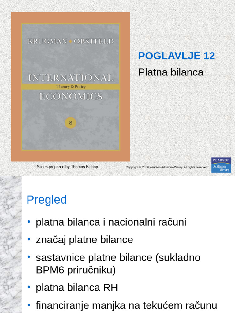 Predavanje 7. Platna Bilanca - 2023 - 2024 | PDF