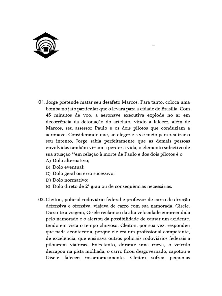 Revisão AV3 - Direito Penal I | PDF | Direito Comum | Direito Público