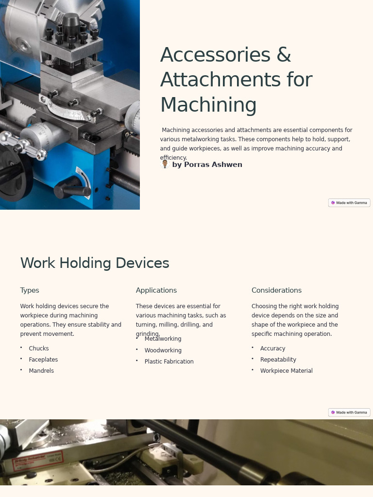 Accessories and Attachments For Machining | PDF | Machining | Grinding ...