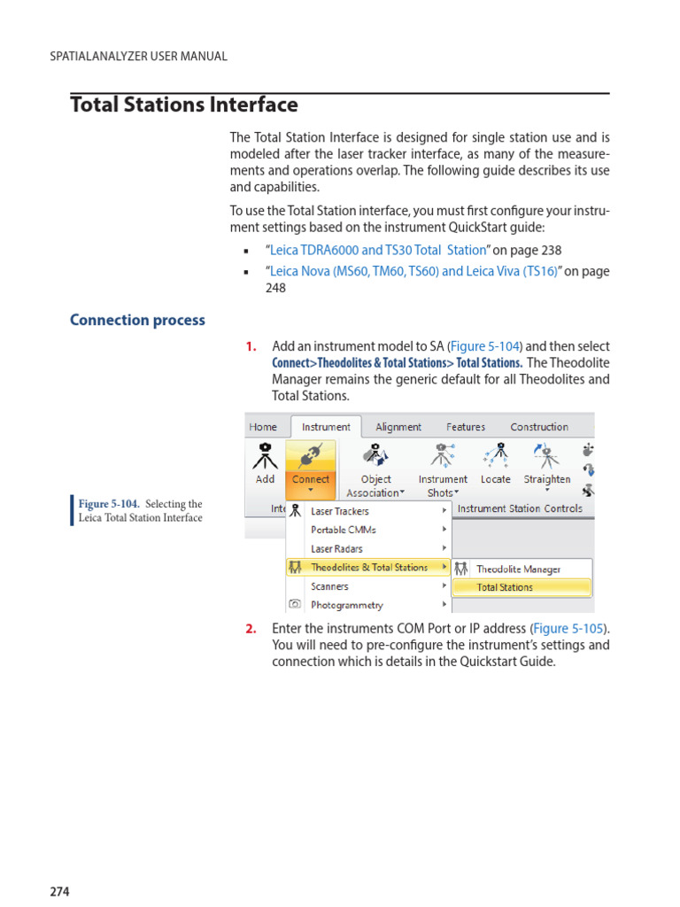 SA连接徕卡全站仪LeicaTotalStations.en Zh CN | PDF
