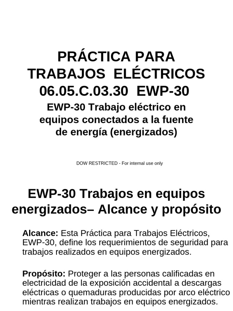 06 EWP-30 Training-Español | PDF | Ingenieria Eléctrica | Electricidad