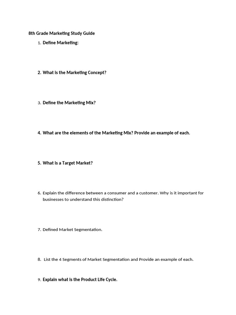 Eric Jineesh - 8th Grade Study Guide | PDF