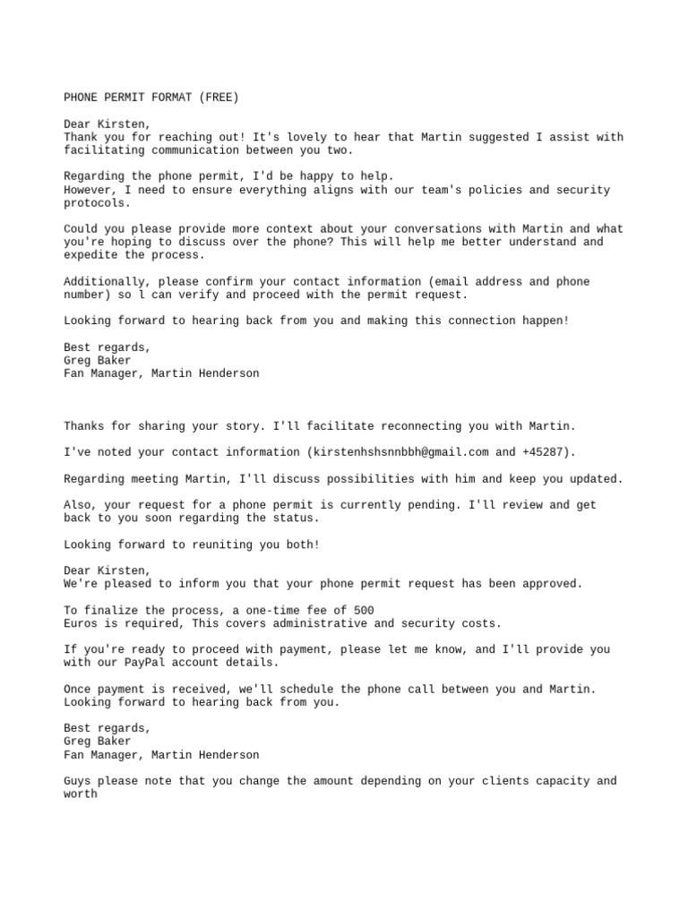 Phone Permit FMT | PDF