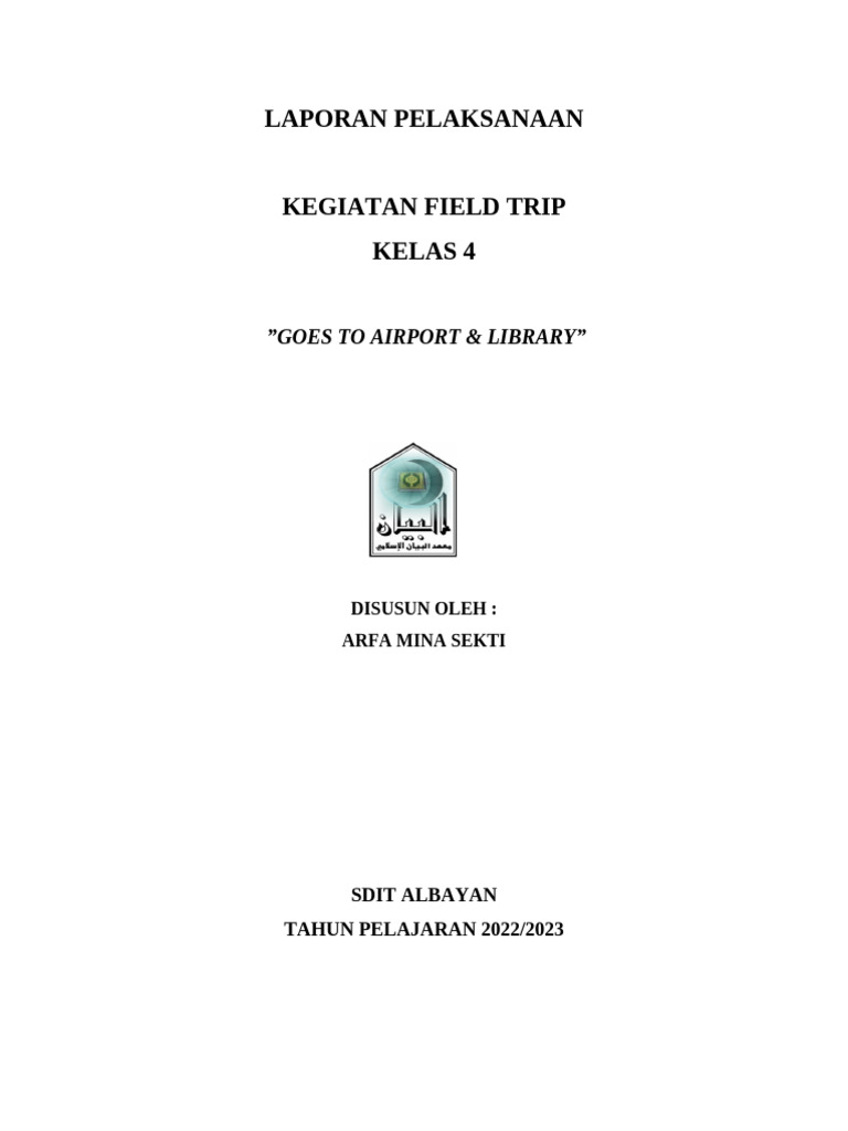 Laporan Kegiatan FIELDTRIP | PDF