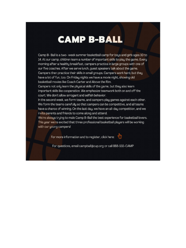 Camp e Ball | PDF