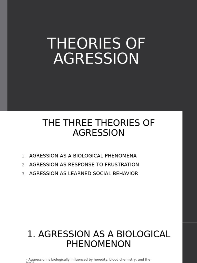 Theories of Agression | PDF | Aggression | Psychology