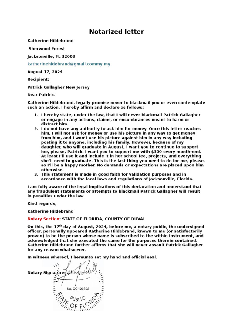 Notorized Letter New | PDF