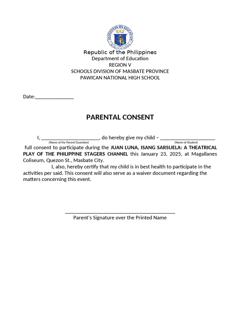 Parental Consent | PDF