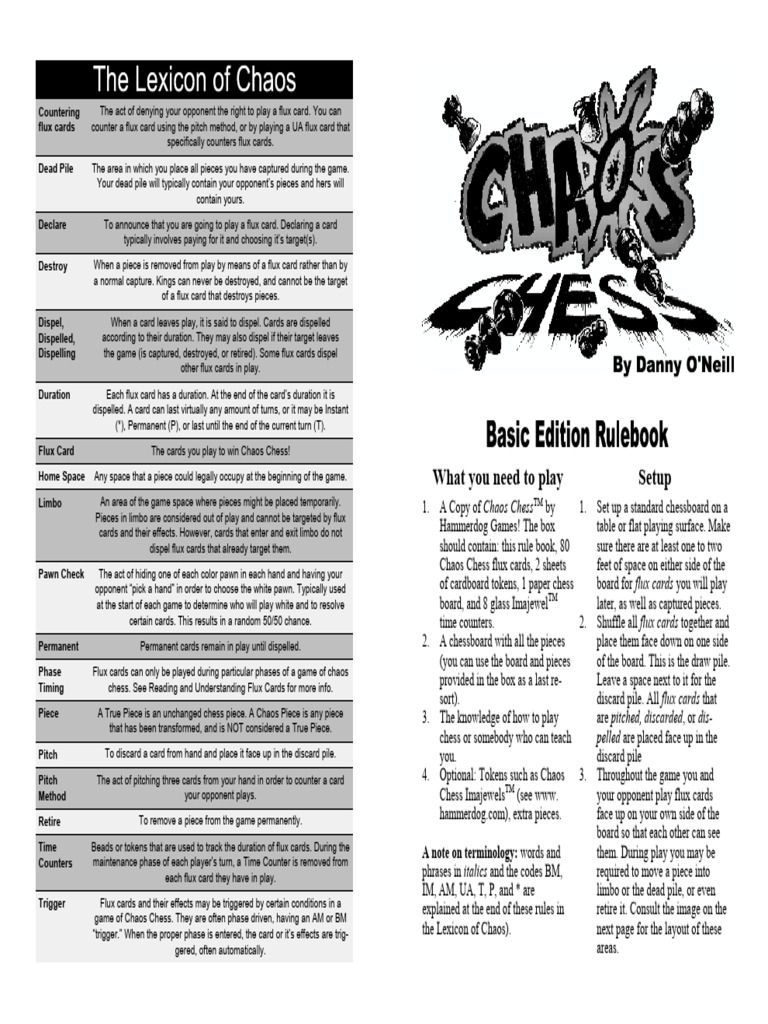 Chaos Chess Rules Booklet PDF | PDF | Chess | Traditional Games