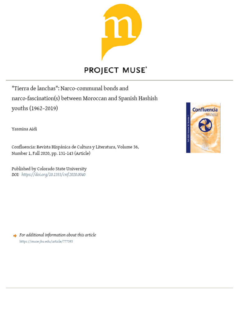 YASMINA AIDI-"Tierra de Lanchas" - Narco-Communal Bonds and Narco ...