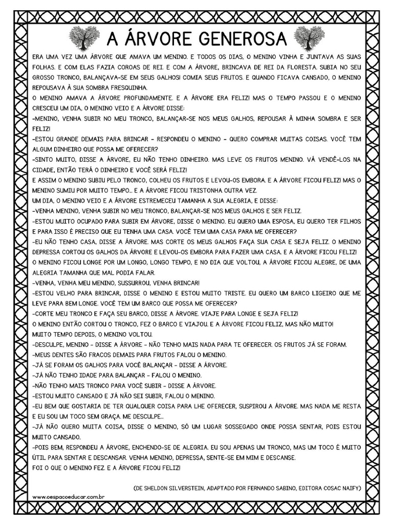 A Árvore Generosa | PDF