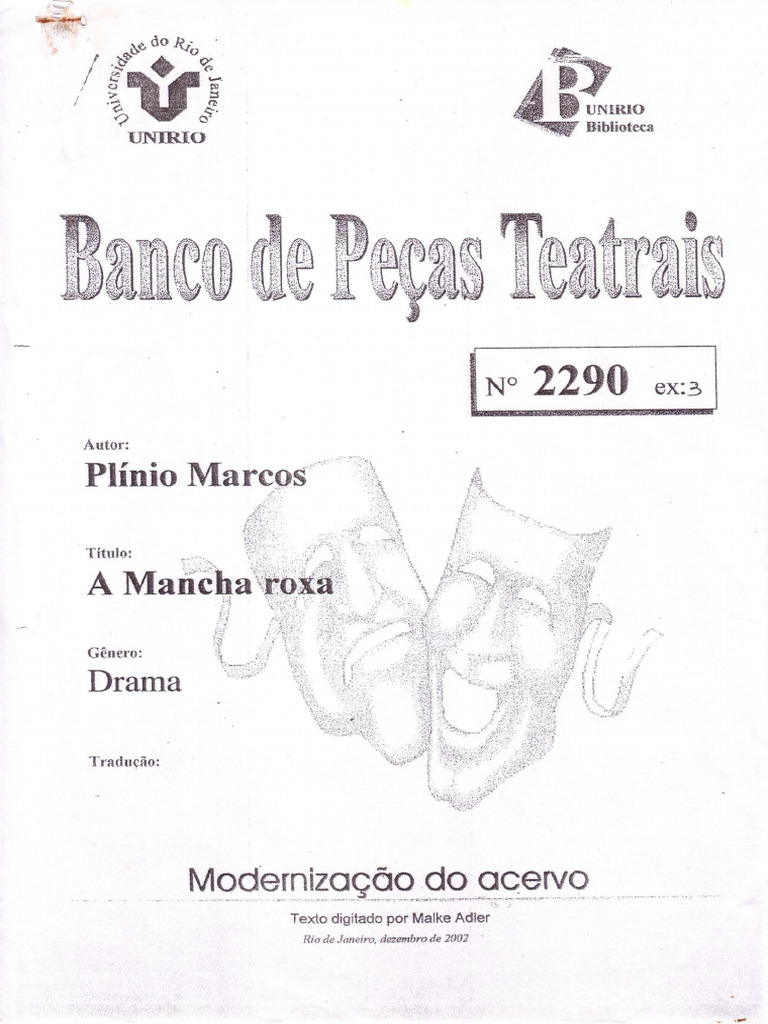 A Mancha Roxa - Plinio Marcos | PDF