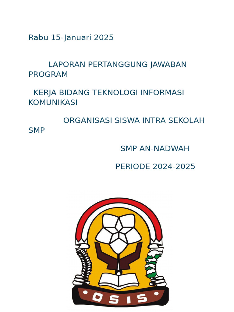 Dokumen Lpj Osis | PDF