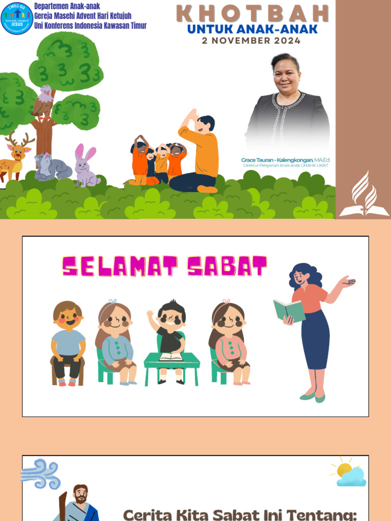 05 Khotbah Untuk Anak-Anak 2 November 2024 | PDF