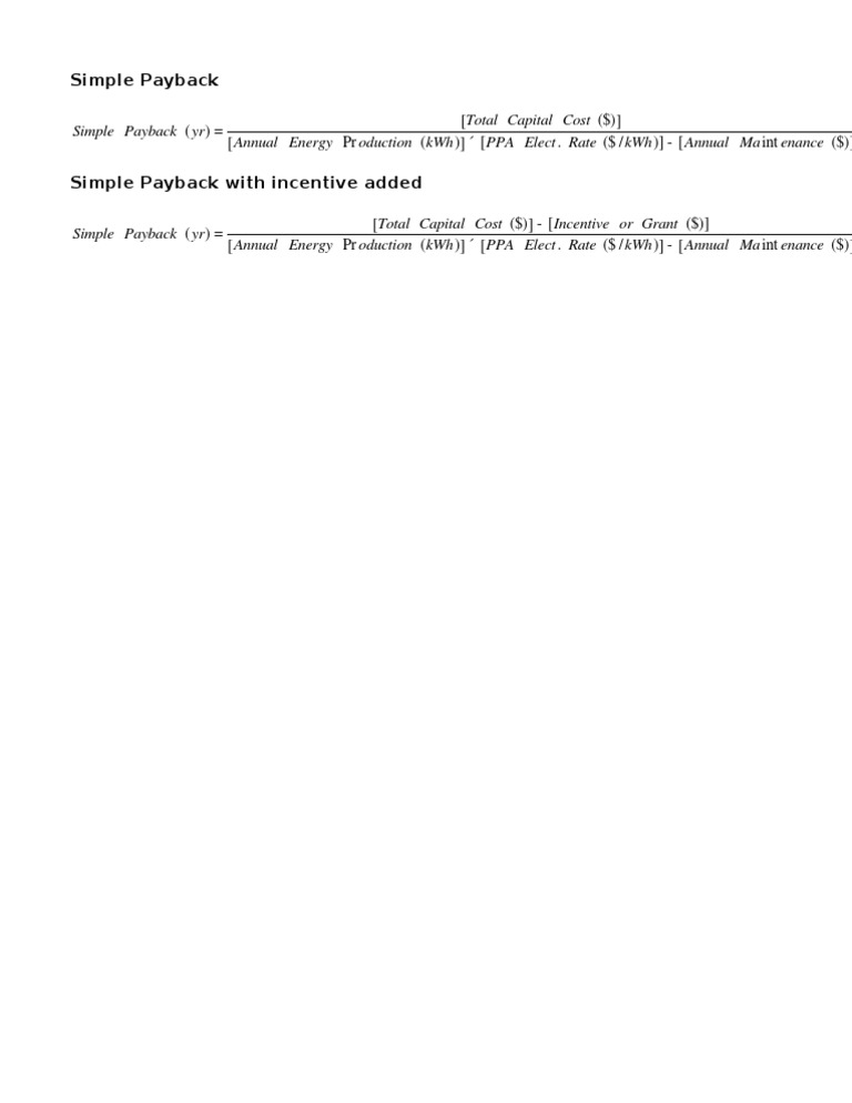 Wind Simple Payback | PDF