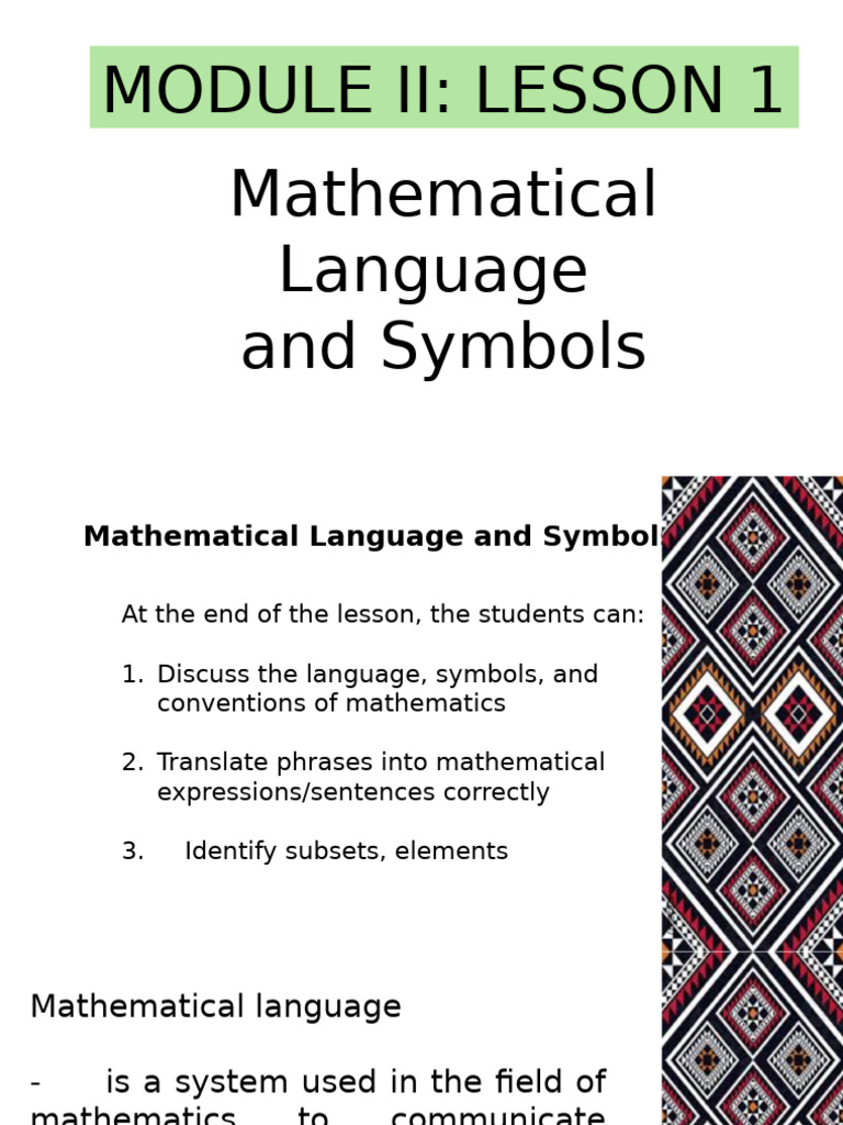 l2 - Mathematics As A Language | PDF | Inequality (Mathematics) | Mathematics