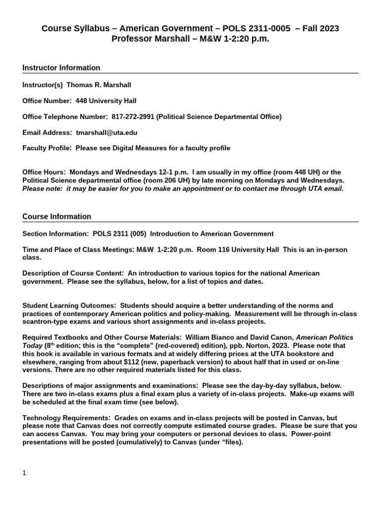 2023-Fall - 2238-Pols-2311-005 4 | PDF | Libraries