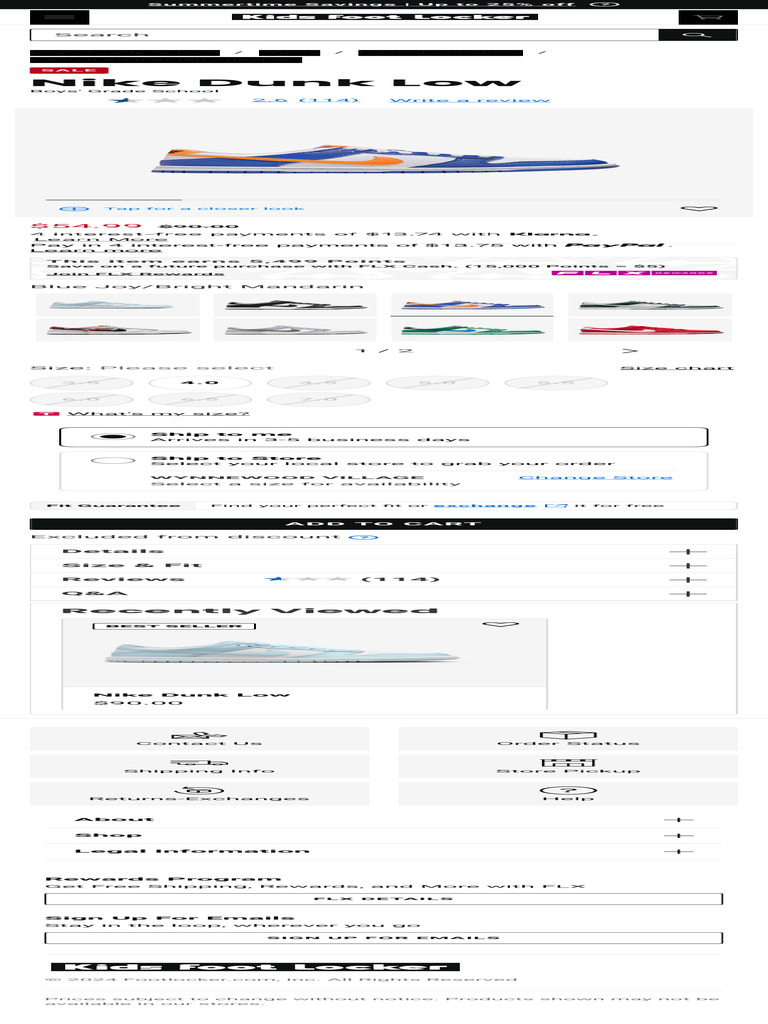Nike Dunk Low Kids Foot Locker | PDF