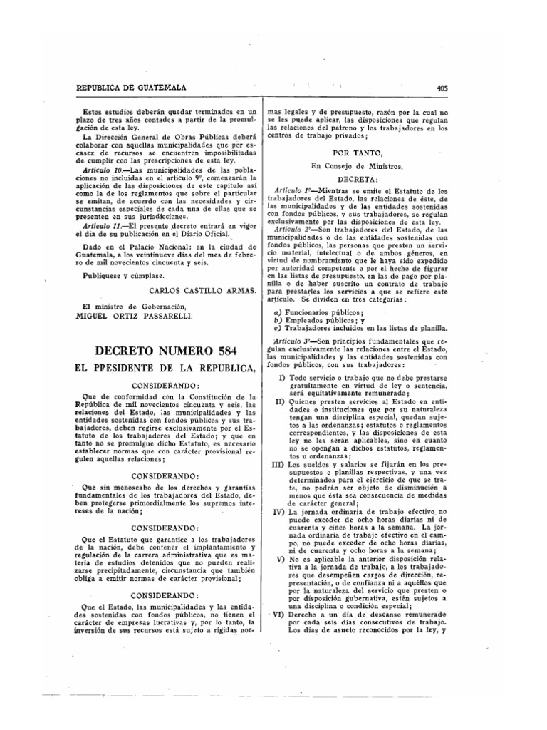 Decreto 584 | PDF