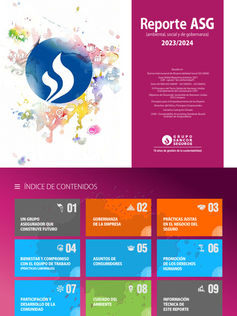 Reporte ASG 2023/2024 de Grupo Sancor Seguros | PDF | Economias